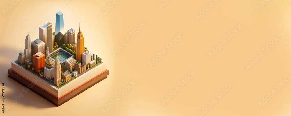 Square-shaped miniature of Chicago featuring a collection of best known ...