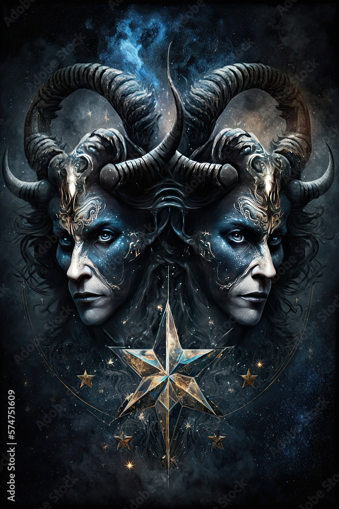 Gemini Greek/Roman Sculpted Design. Non-existent person in generative ...