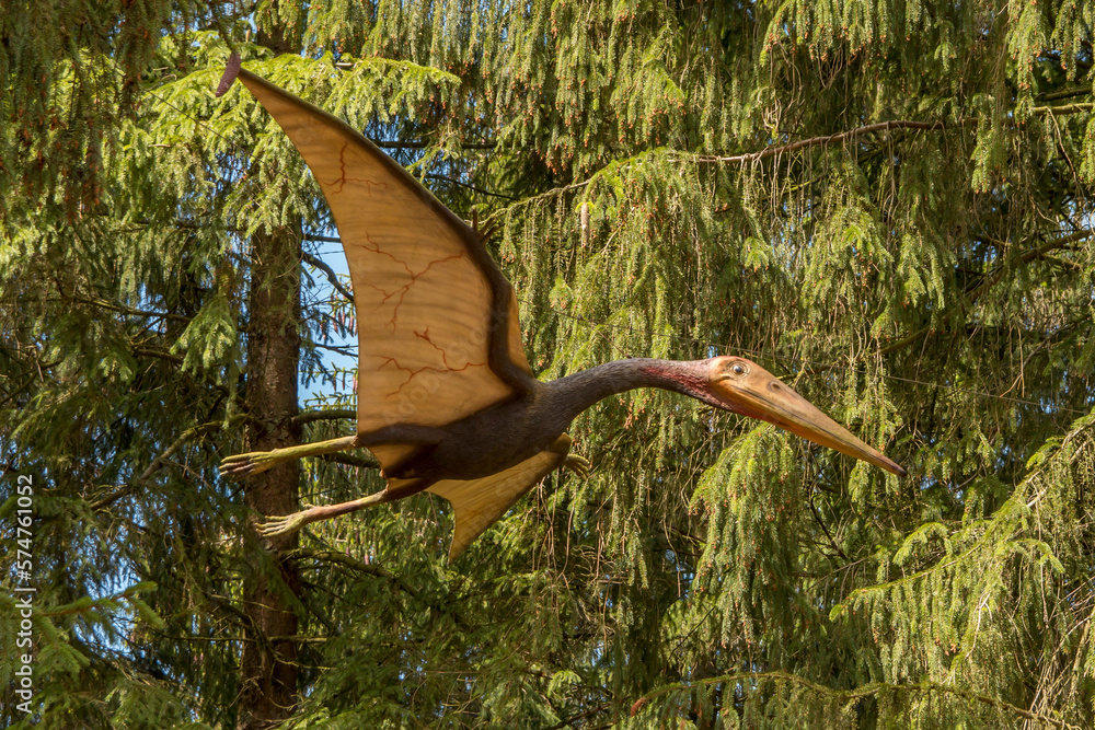 Giveskud, Denmark - 16 juli 2019: Pterodactylus was not a dinosaur, but ...
