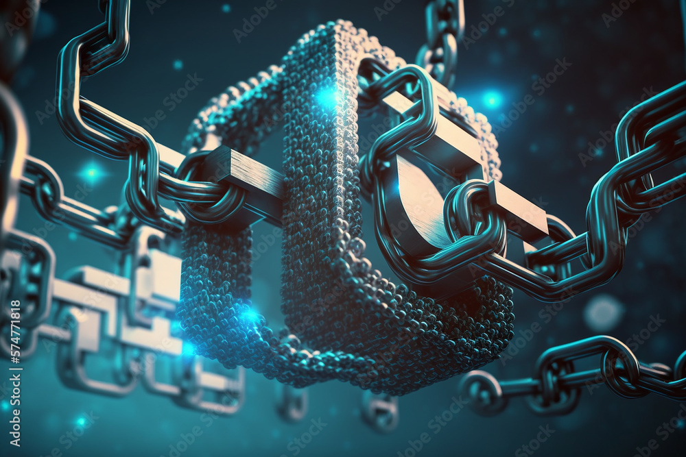 Blockchain technology. Featuring a futuristic and innovative design ...