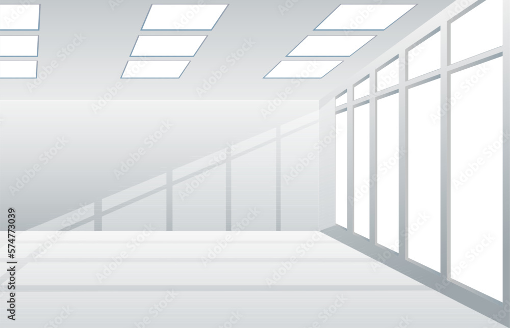 interior empty room design isolated - 3d illustration Stock Vector ...