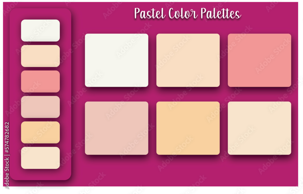 Abstract trendy pastel color palettes set background for ui ux design ...