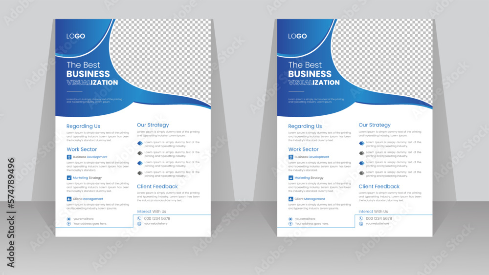 Corporate business flyer template abstract a4 layout design, brochure ...