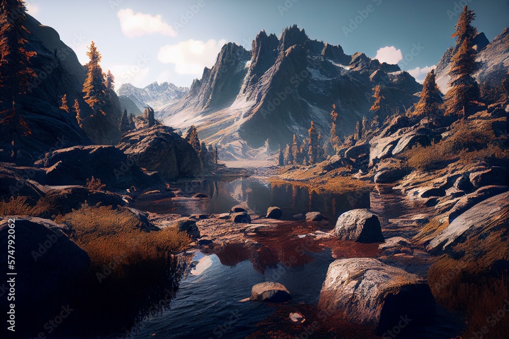 wide angle photography of National parks and nature reserves, hyper ...