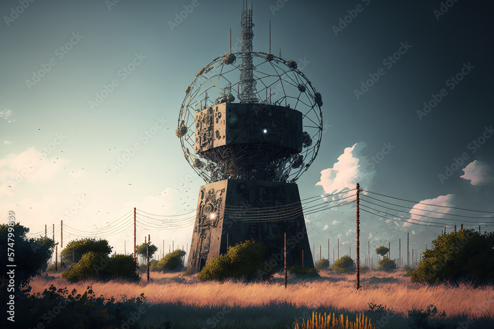 Cybercrime and cybersecurity concept with barbed wire fence surrounding ...