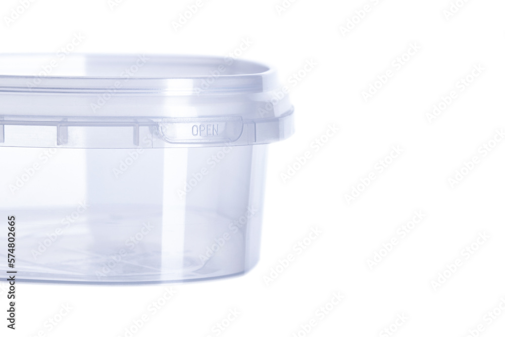 transparent plastic triangular container with transparent lid - 500 ml ...
