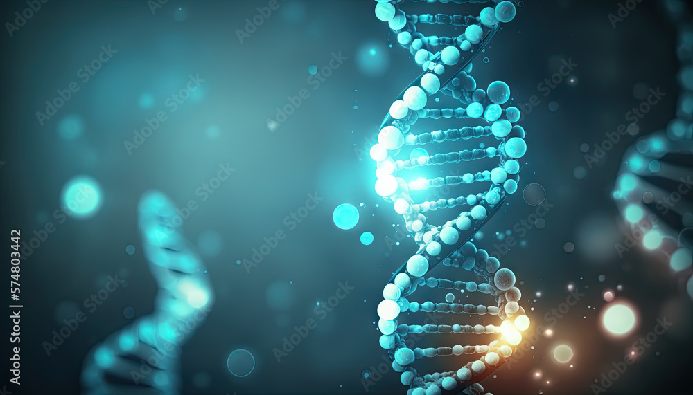 Human DNA genome background with copy space - Generative AI Stock ...