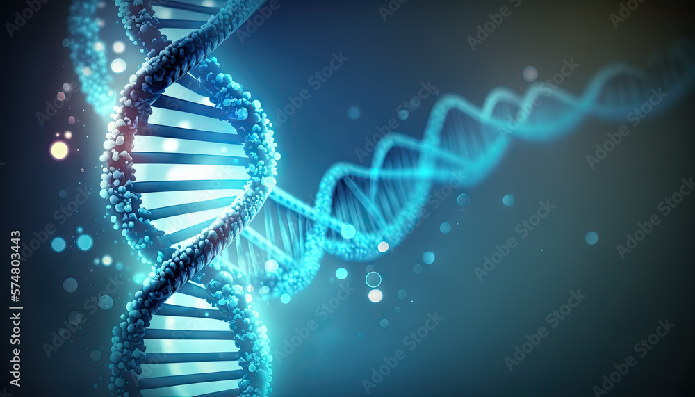 Human DNA genome background with copy space - Generative AI Stock ...