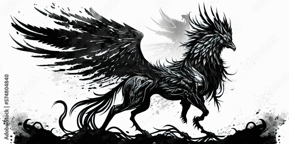 Mythical creature inspired by Norse, powerful and intimidating ...