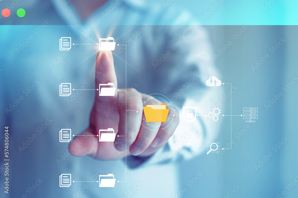 Foto de Cloud technology and Data storage concept, Concept of Exchange ...