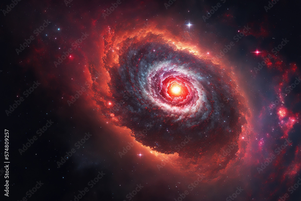 Red galaxy in the universe This image's components were provided by ...