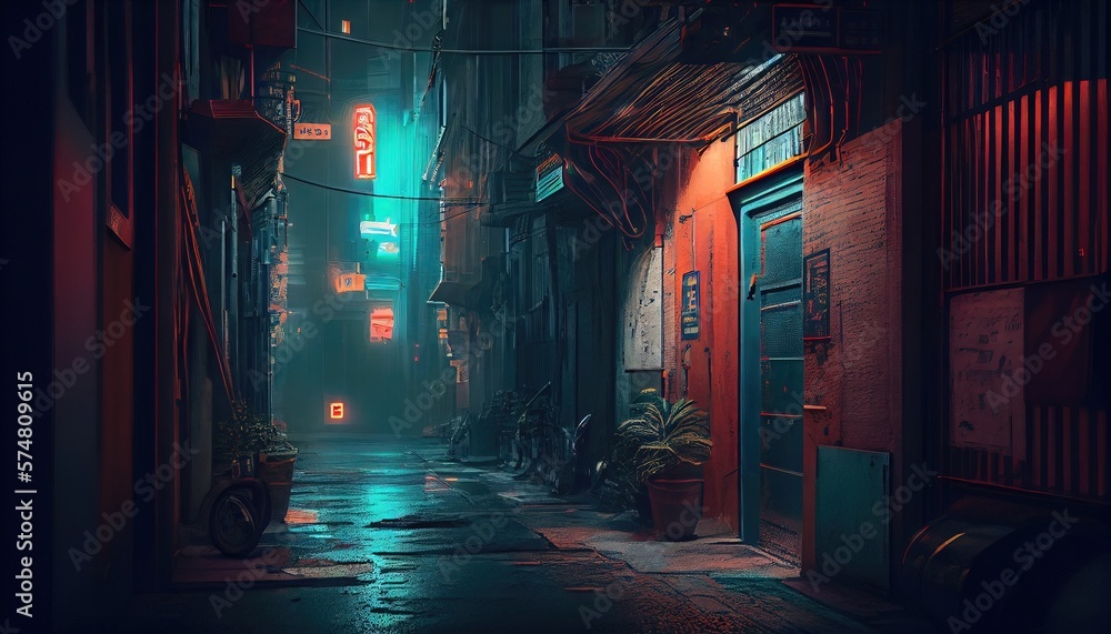 3D rendered computer generated image of a futuristic neo cyberpunk ...
