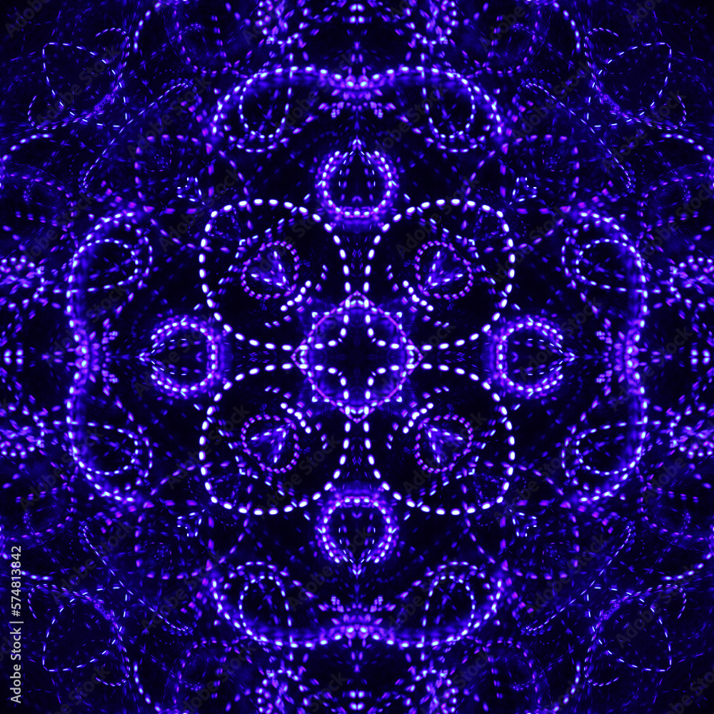 Dark blue background texture pattern with blue light lights in the dark ...
