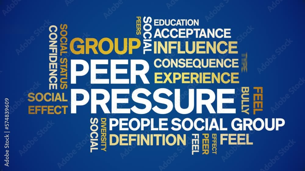 Peer Pressure animated tag word cloud;text design animation kinetic ...
