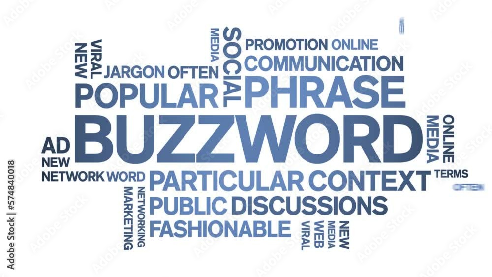 Buzzword animated tag word cloud;text design animation kinetic ...