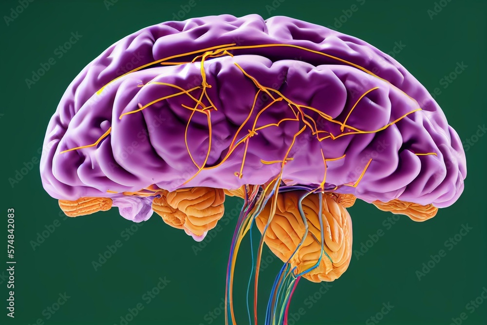 Deep brain stimulation (DBS) illustration. Electrodes placement for ...