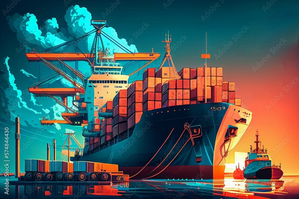 Modern System transportation and logistic import export and transport ...