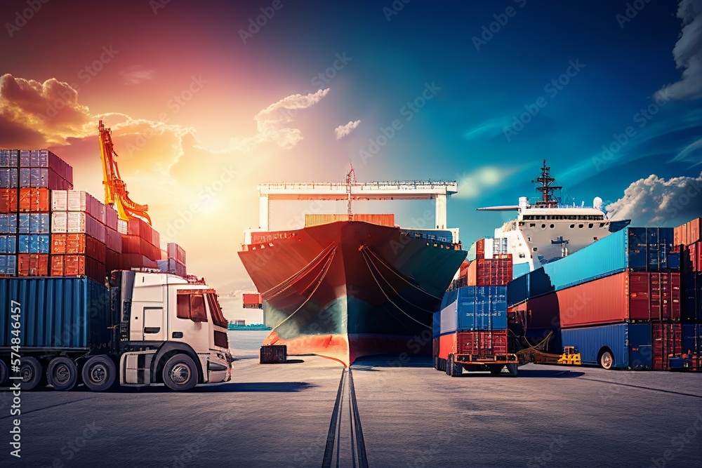 Modern System transportation and logistic import export and transport ...