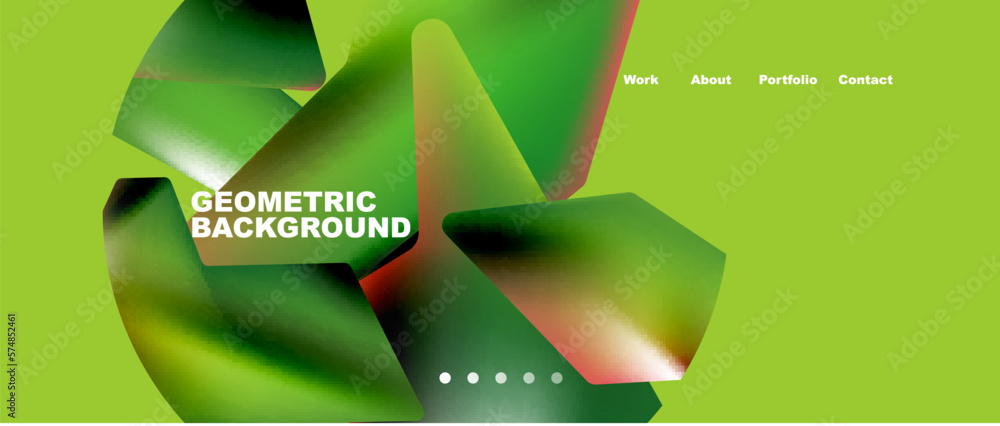 Abstract geometric landing page. Creative background for wallpaper ...