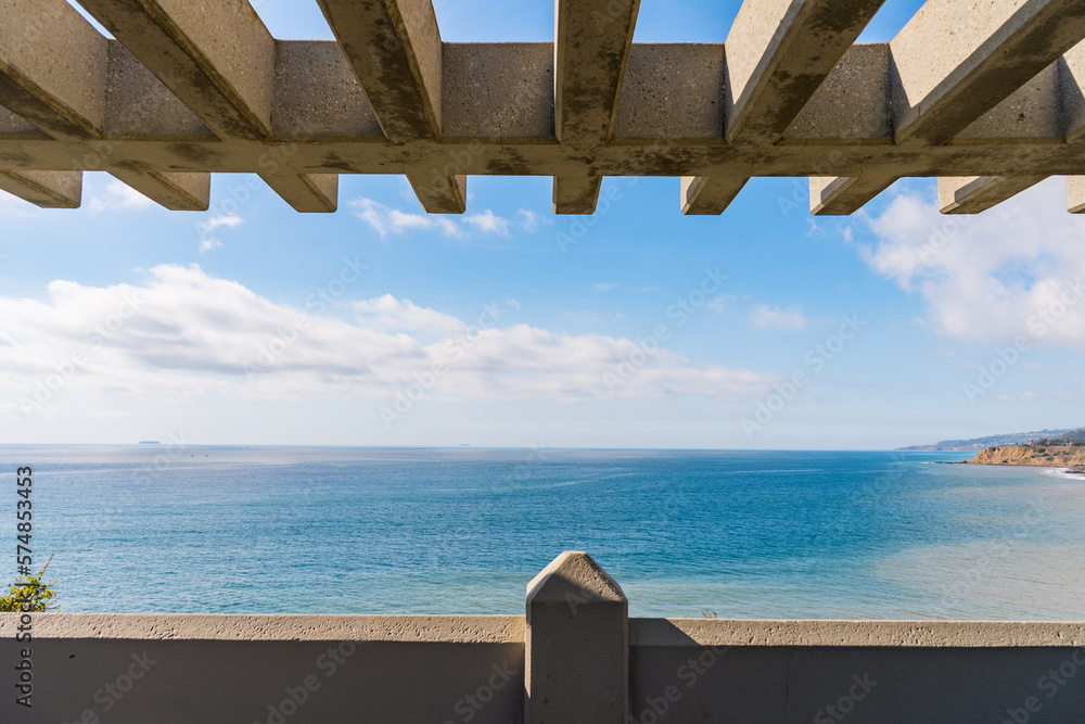 Point Fermin Park trees, and landscaping on the coastal cliff of San ...