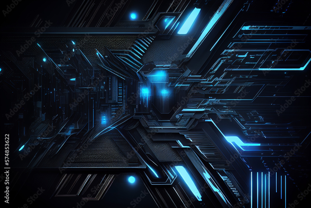 Technology Hi-tech design and landing page concept Sci fi futuristic ...