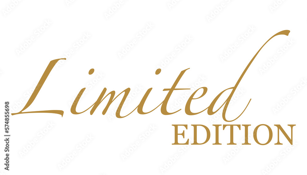 Gold Limited Edition Signage with Combination of Calligraphy and Serif ...