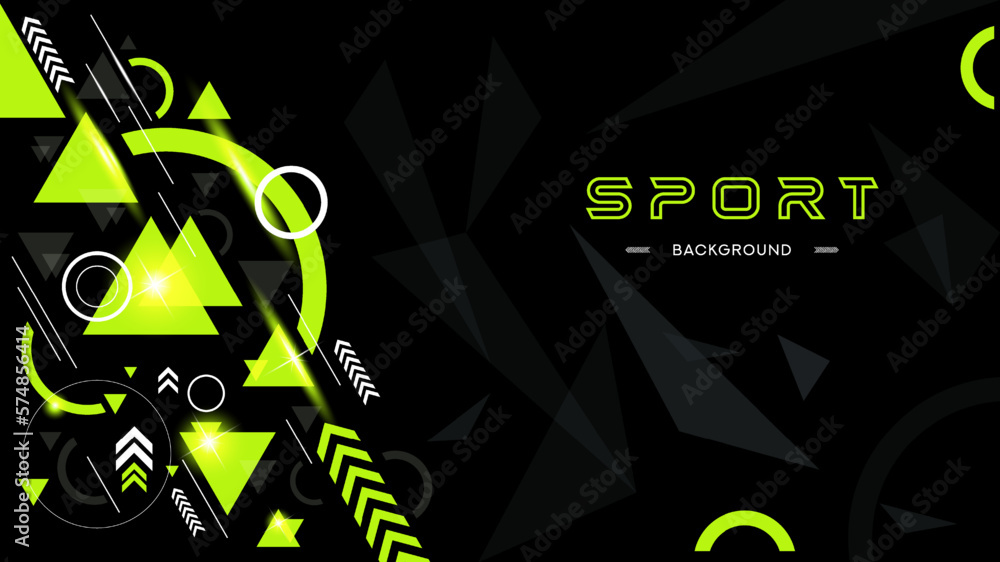 Modern fierce and dynamic background. sports concept. shining green ...