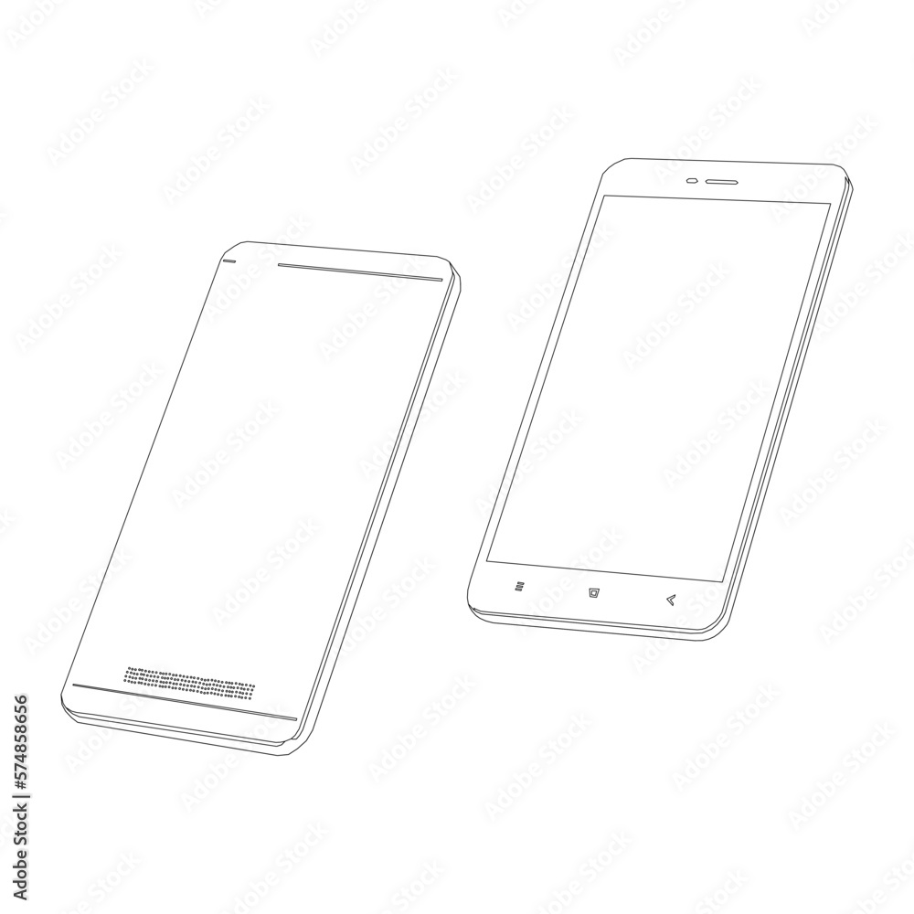 The best Smartphone outline icon, vector illustration in trendy style ...
