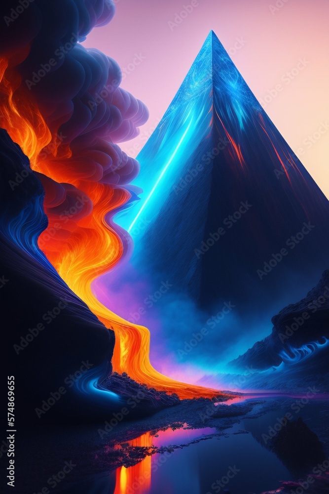 pyramid, vector, illustration, icon, tent, triangle, sign, egypt, sky ...