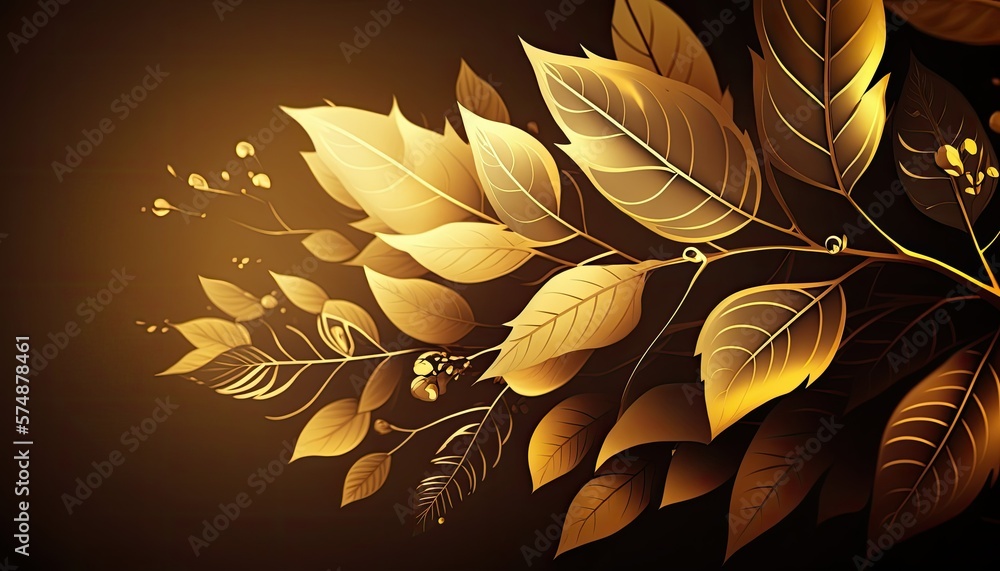 Beautiful Designer Seasonal Background with Gold Color Hue Autumn ...