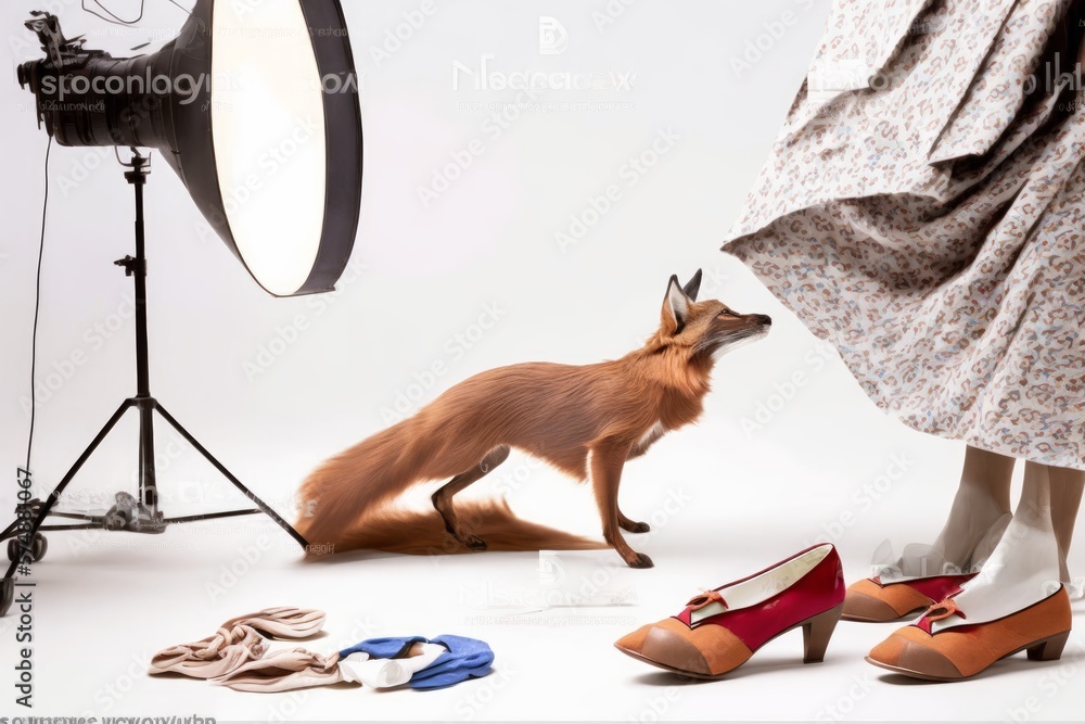 32k Super-Resolution: A fox dressed in a fashion designer's clothing ...