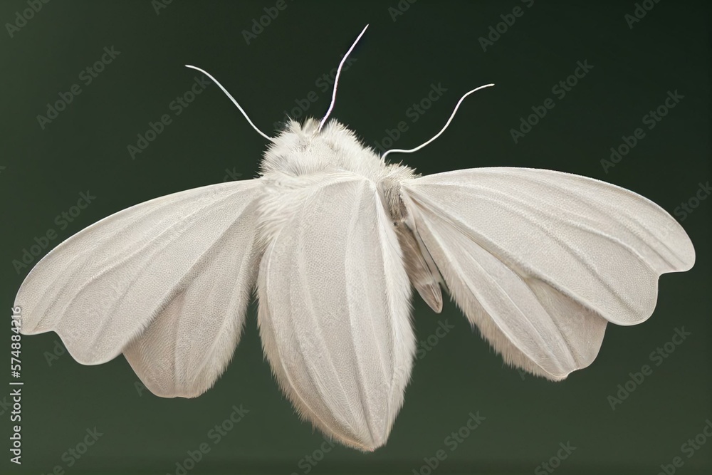Box Tree Moth full body image with white background ultra realistic ...