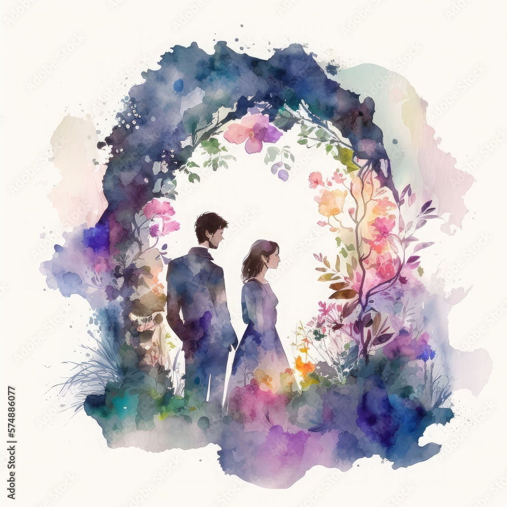 Watercolor Couple