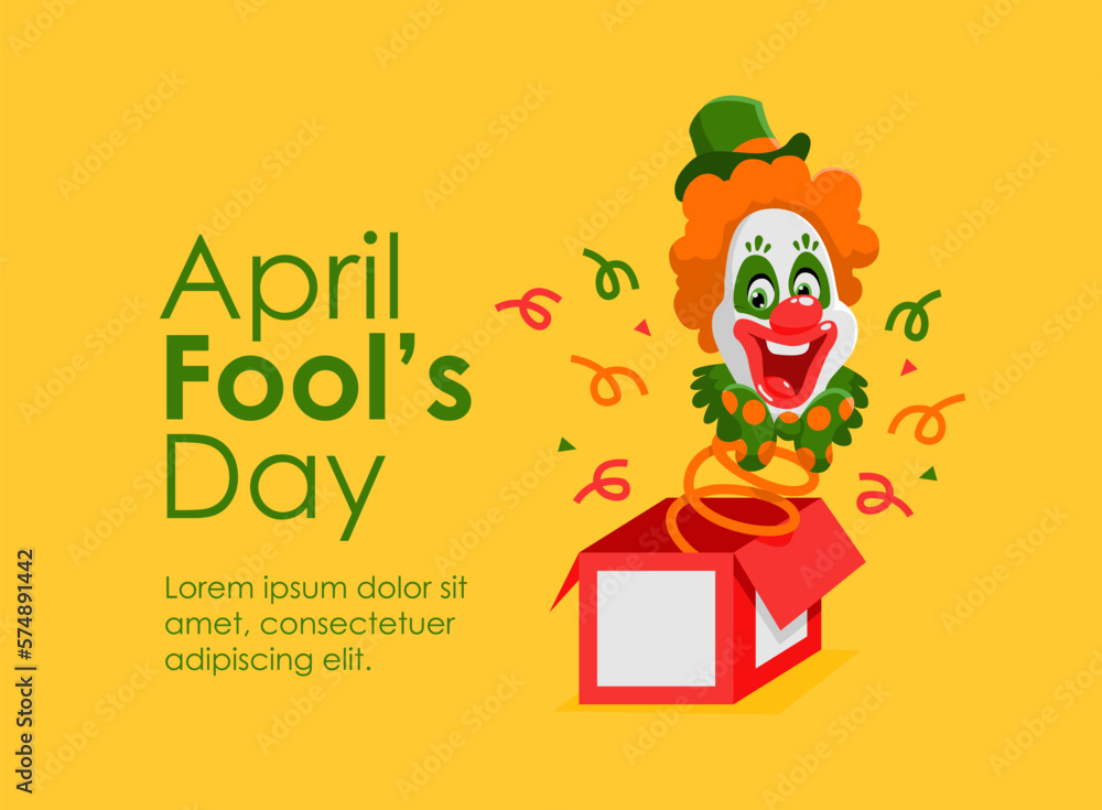hand drawn april fools day banner design Stock Vector | Adobe Stock