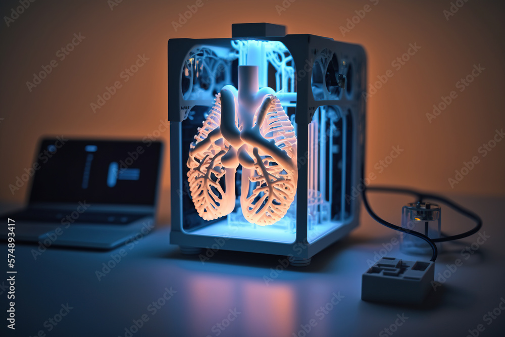 Creating artificial lungs, medical 3D printing of lung model ...