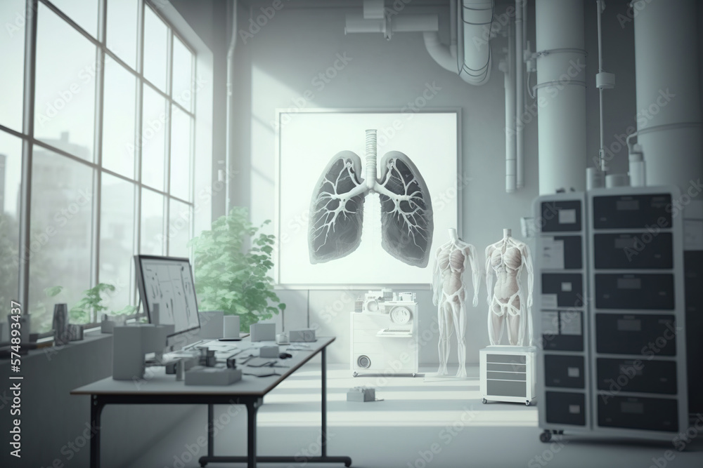 Creating artificial lungs, medical 3D printing of lung model ...