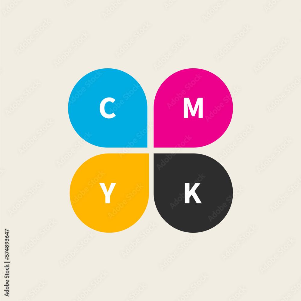 CMYK logo Stock Vector | Adobe Stock