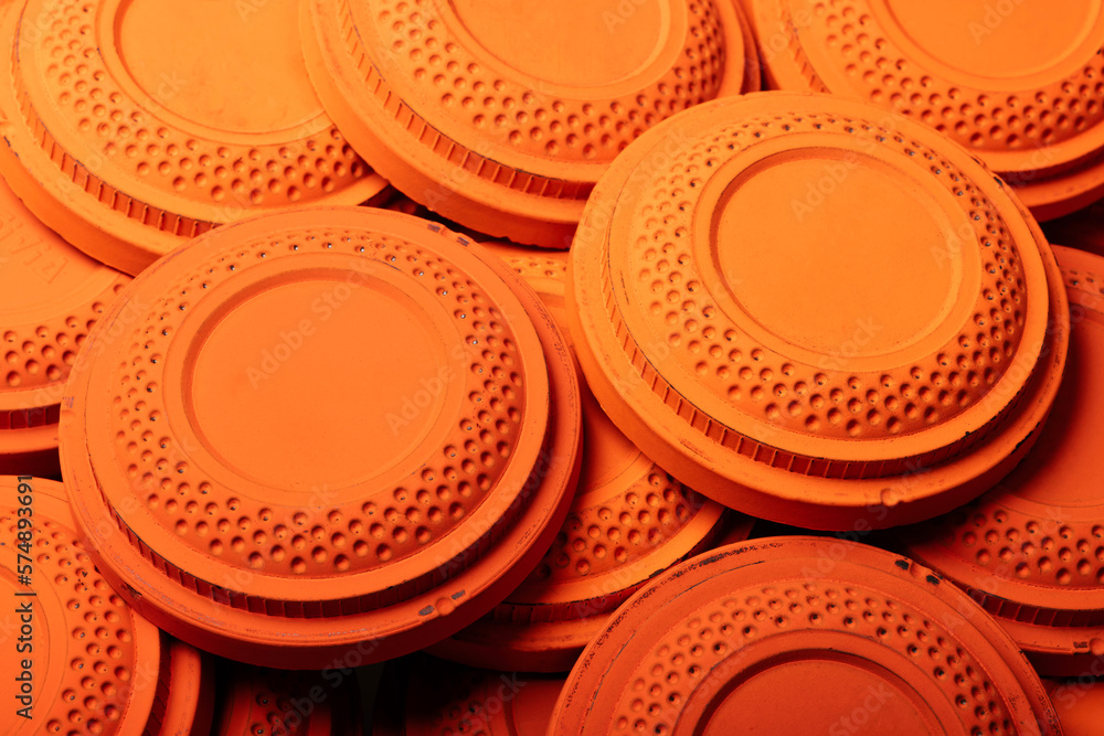 Stack of Clay shooting targets for shotgun game, Can be used as a ...