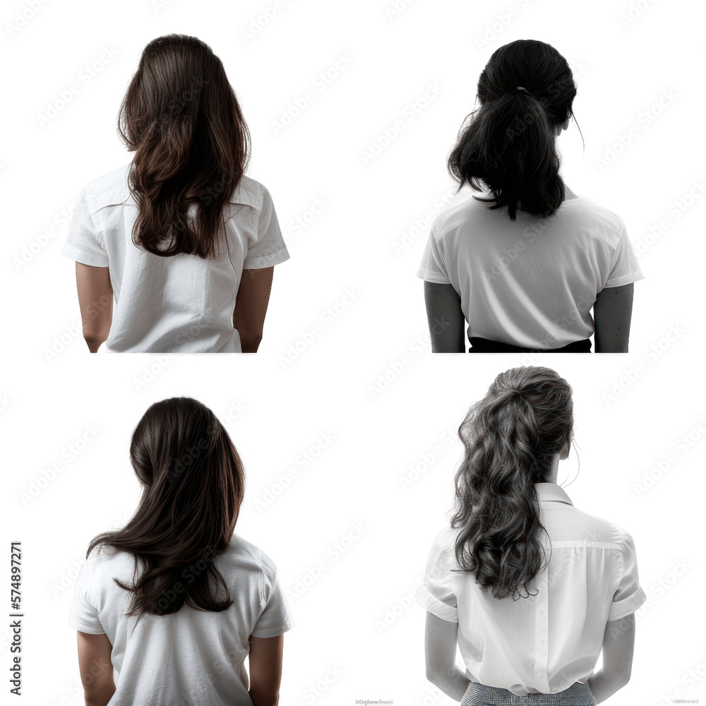 back view Womens, transparent background png Stock Photo | Adobe Stock