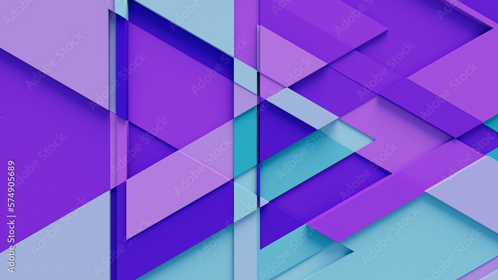 Purple and Turquoise Tech Background with a Geometric 3D Structure ...