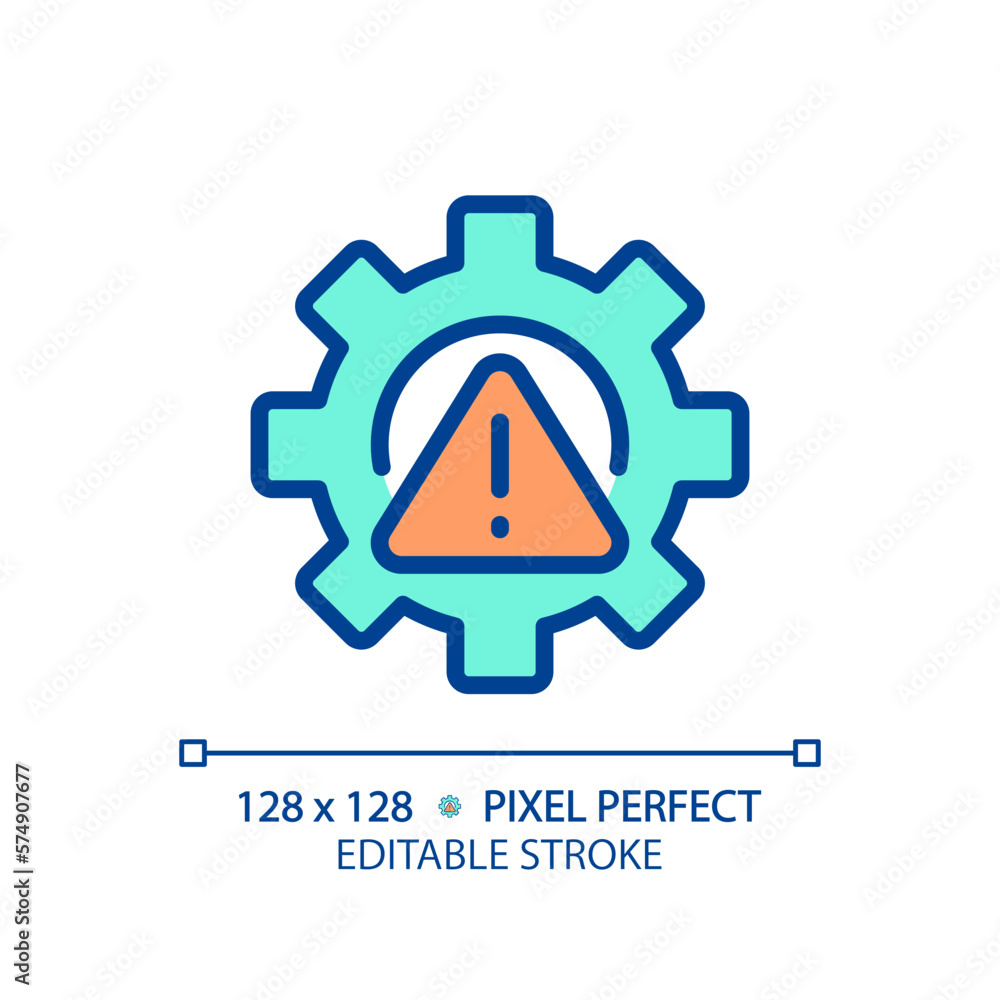 Setup error pixel perfect RGB color icon. Technical problem. System ... Setup error pixel perfect RGB color icon. Technical problem. System ...