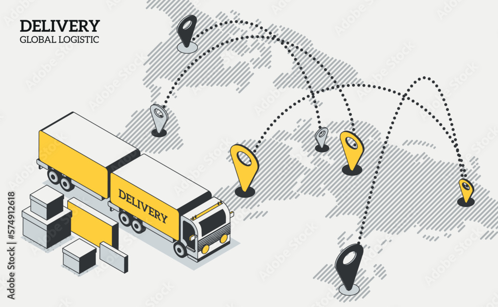 International logistic company worldwide operations with cargo ...