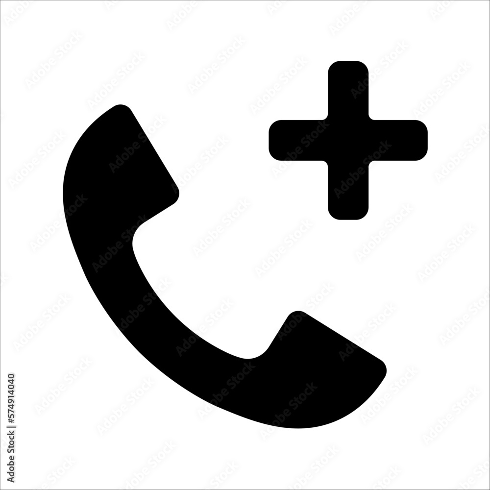 Medical Call Icon, Medical Assistance Call, Emergency call icon vector ...