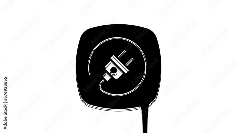 Black Electric plug icon isolated on white background. Concept of ...