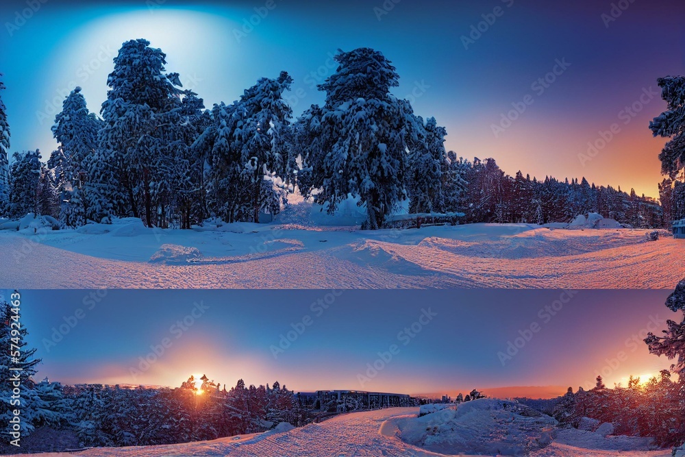 winter hdri 360 panorama near modern business office building in ...