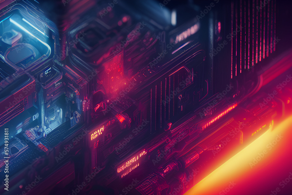 Futuristic technology-based wallpaper with high resolution Stock ...