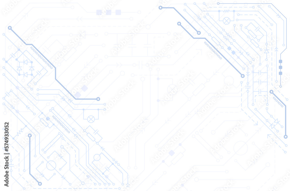 Circuit board background. Electronic computer technology, digital chip ...