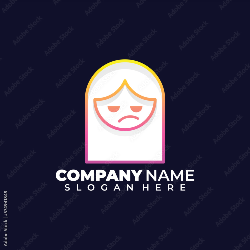 sad women logo Stock Vector | Adobe Stock
