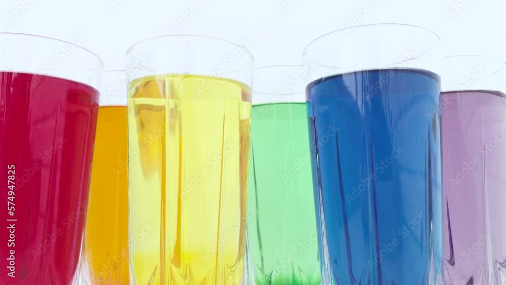 Сolored water divided into the correct color scheme. Stock ビデオ | Adobe ...