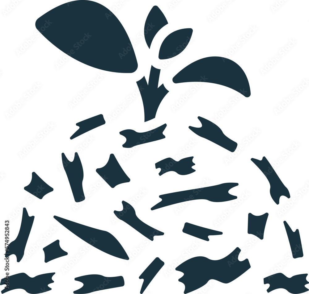 Mulch icon. Monochrome simple sign from agriculture collection. Mulch ...
